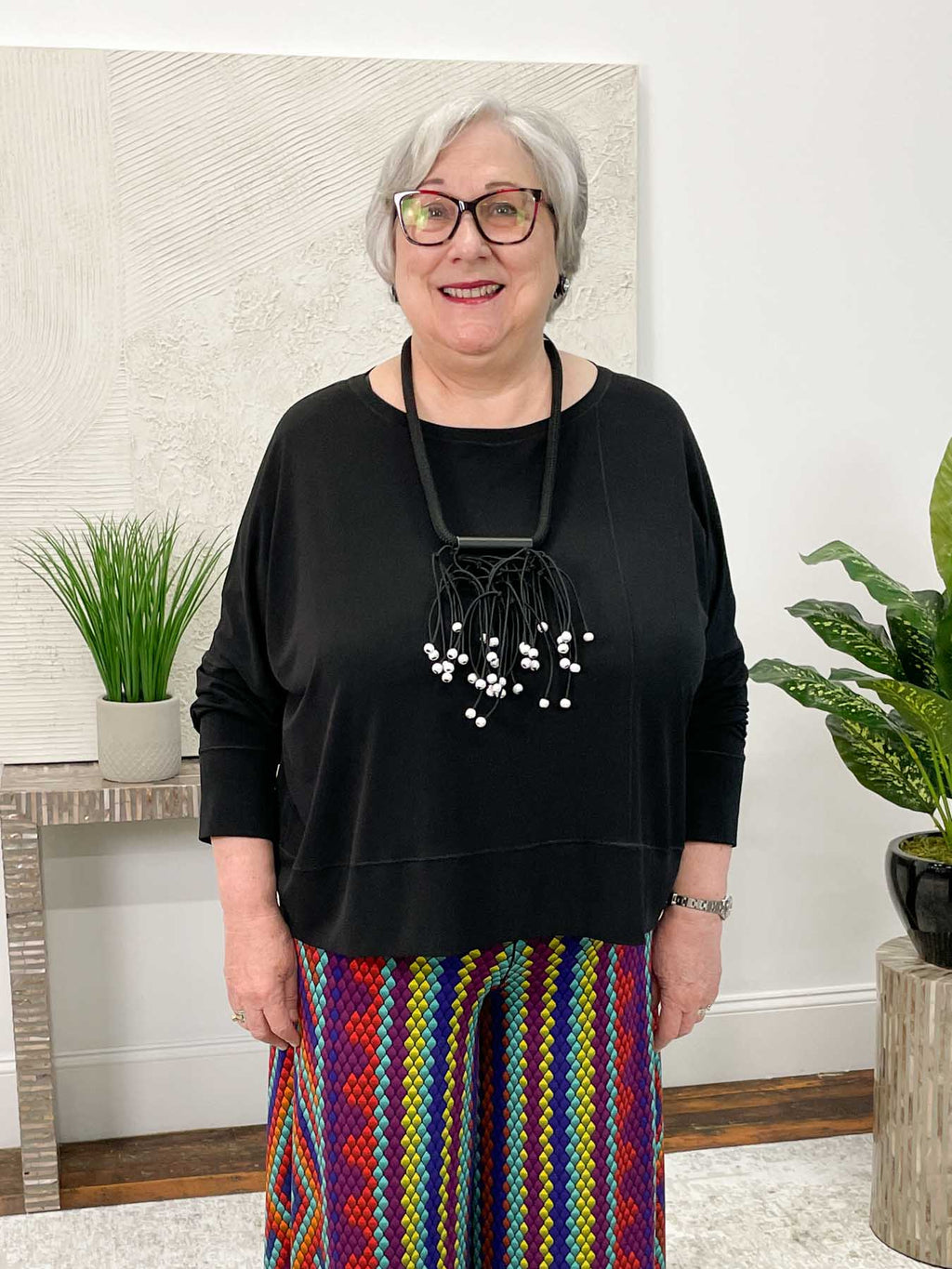 Eva Varro Kabuki Top, Black – Statement Boutique