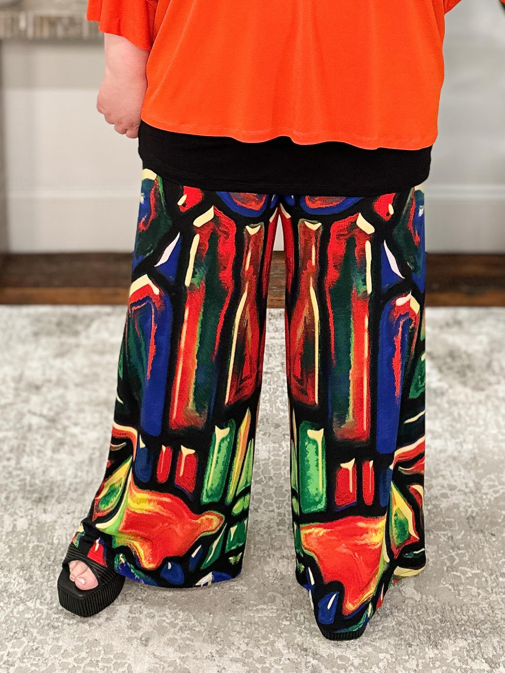 Eva Varro Single Layered Wide Leg Pants, Atlantis – Statement Boutique