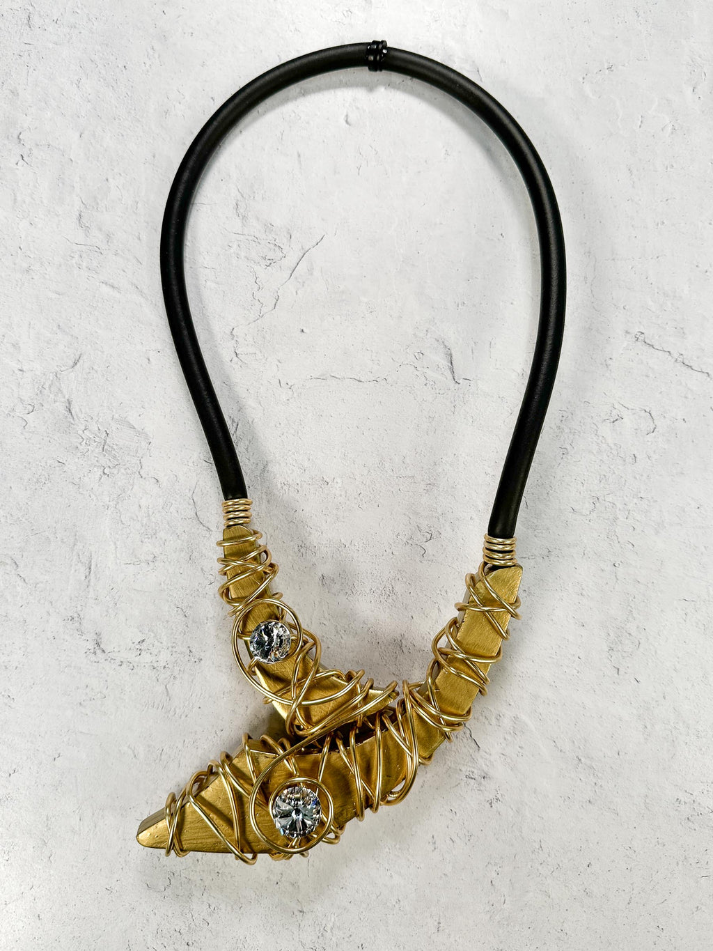 Wire Wrap Snake Design Necklace, Gold – Statement Boutique