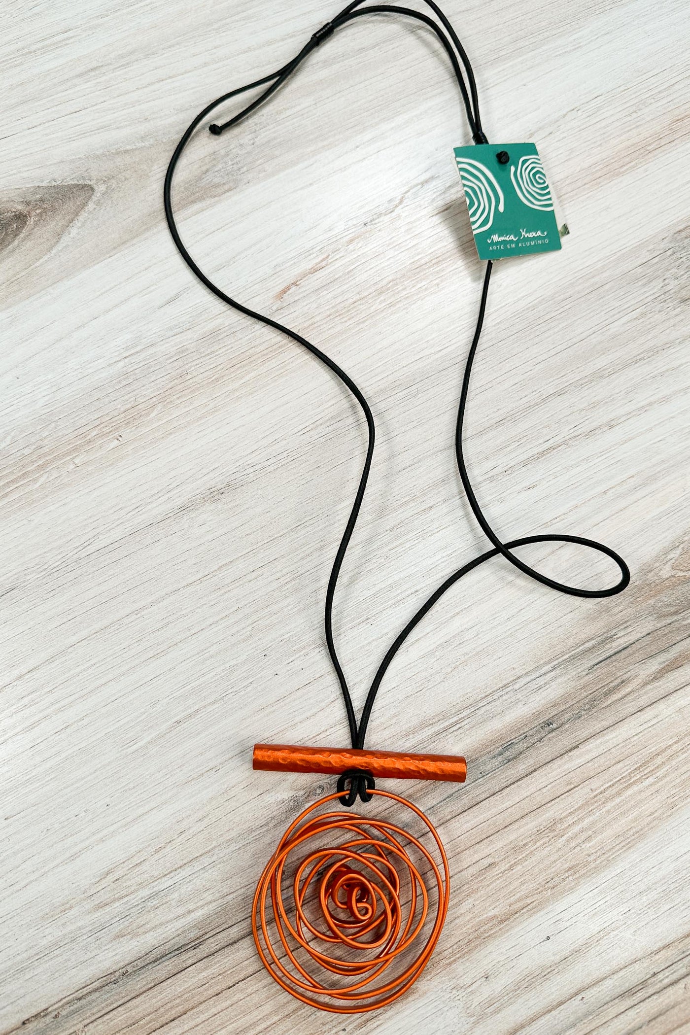 Monica Krexa St. Tropez Round Pendant Necklace, Orange – Statement Boutique