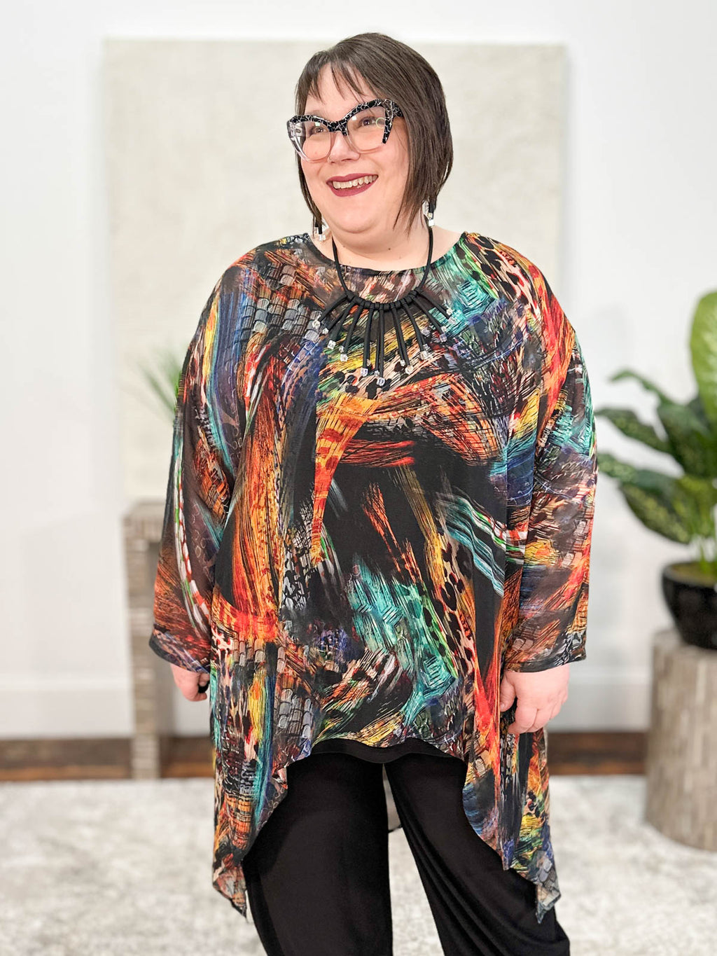 Sterling Styles Whisper Top, Paradise Jungle – Statement Boutique