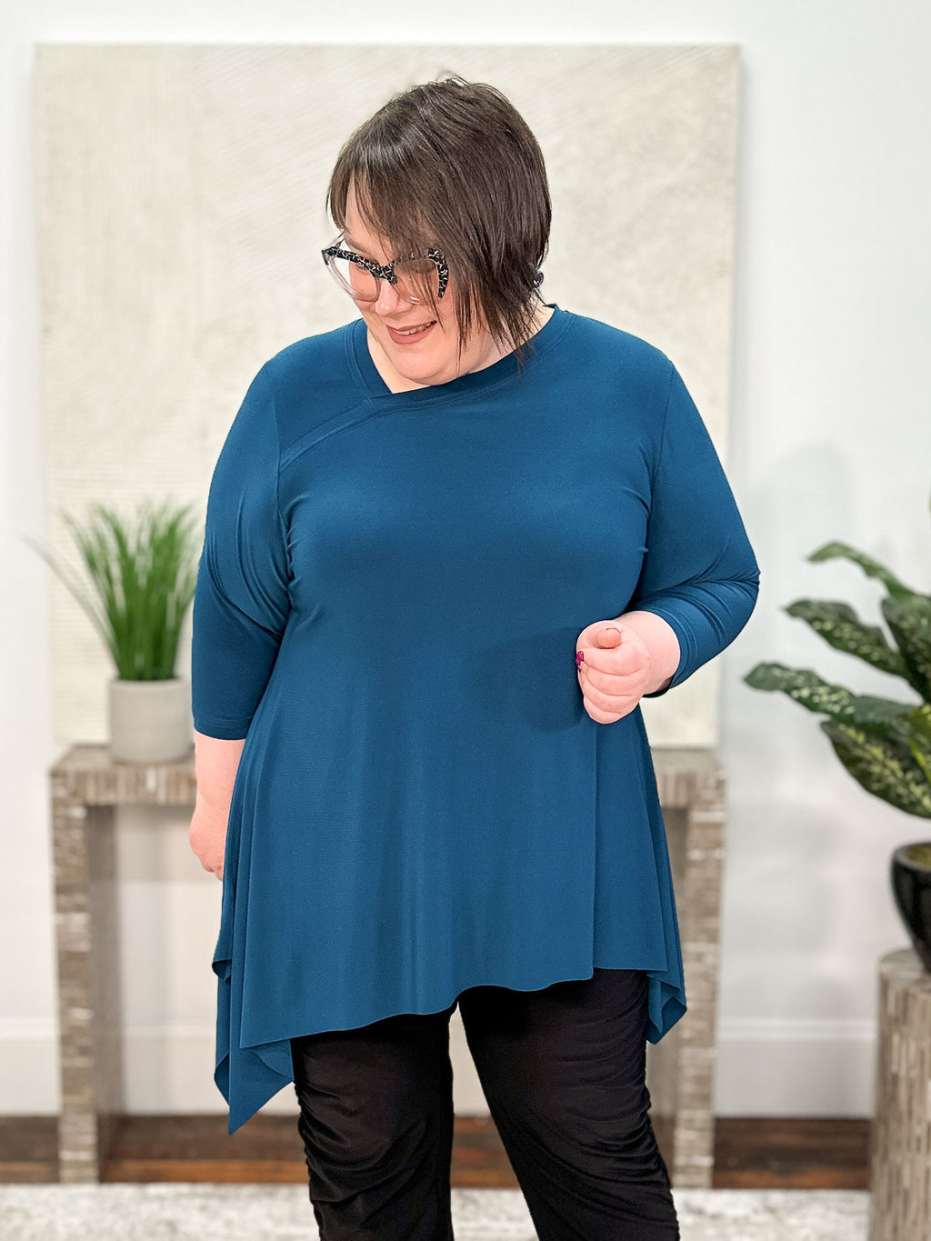 Sympli Flounce Boomerang Tunic, Atlantis – Statement Boutique