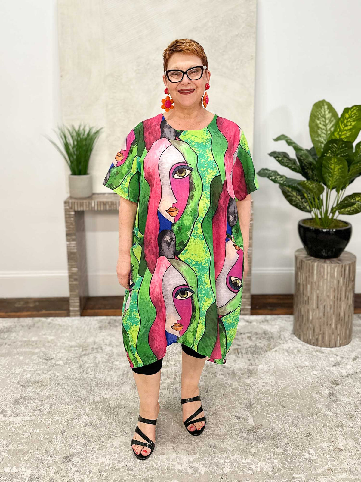 T by Transparente Face Dress, Fuchsia - Statement Boutique