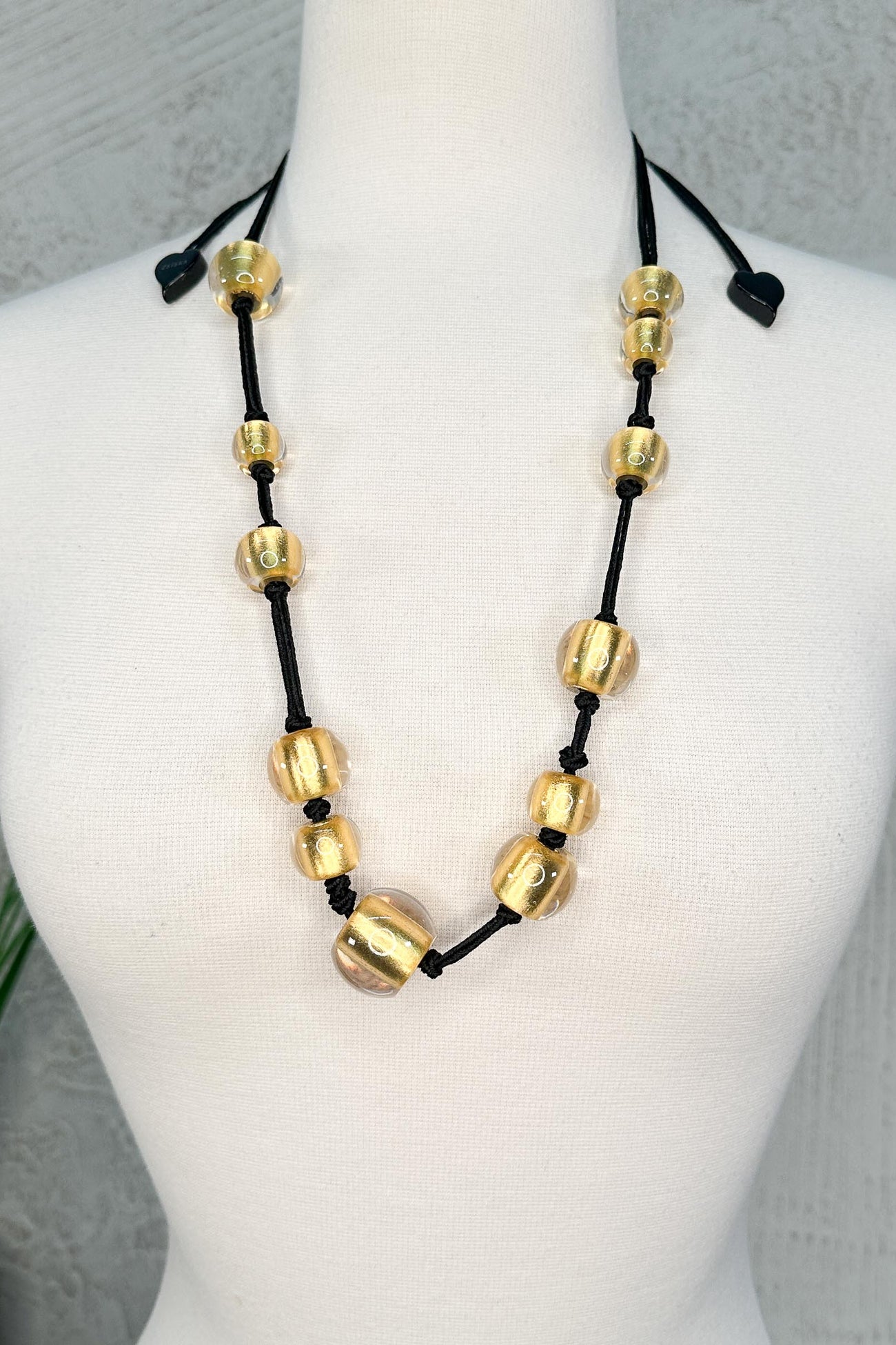 Zsiska Precious Mixed Bead Adjustable Necklace, Gold – Statement Boutique