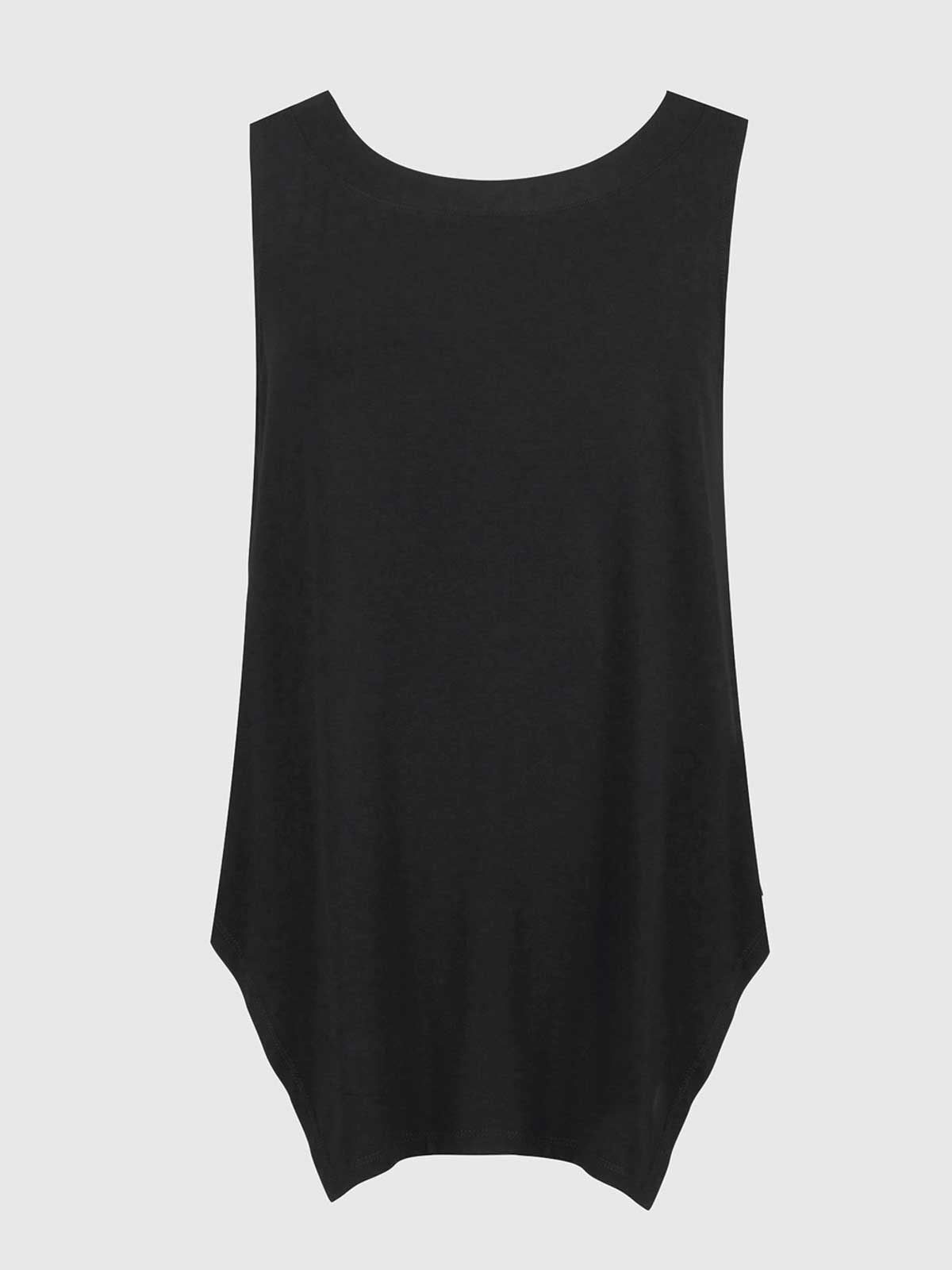 Alembika Essential Angled Hem Tank, Black