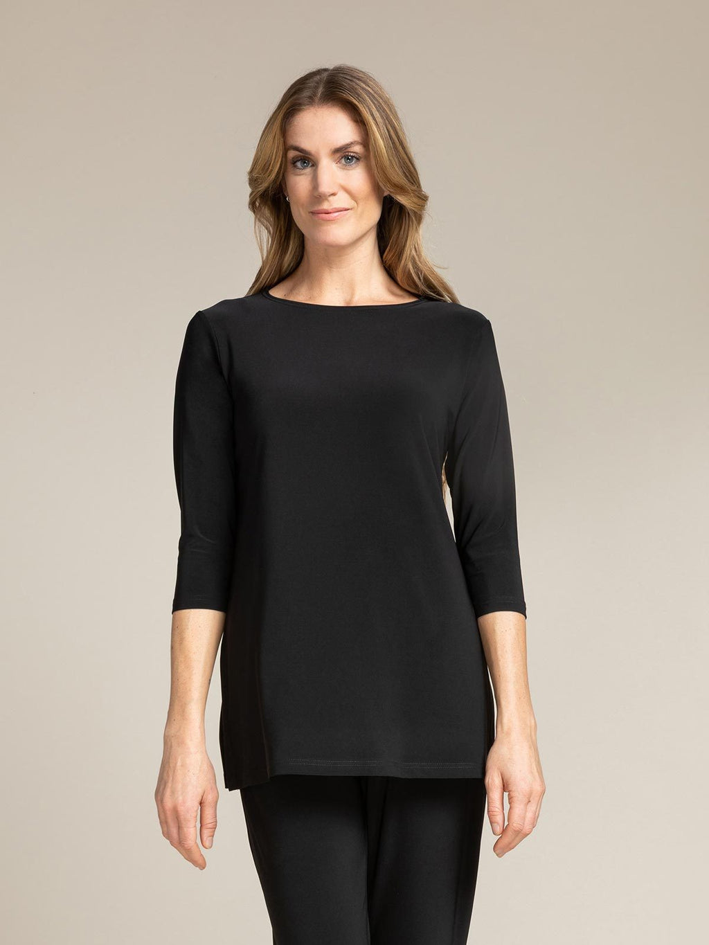 Sympli Nu Ideal Tunic 3/4 Sleeve, Black – Statement Boutique